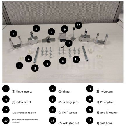 Toilet Partition Hardware Supply | Bathroom Partition Hardware